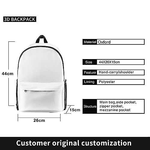 Hanma Baki Anime Backpack Unisex Shoulders Bag Fashion 3D Printing Casual Daypack Travel Bags (I)