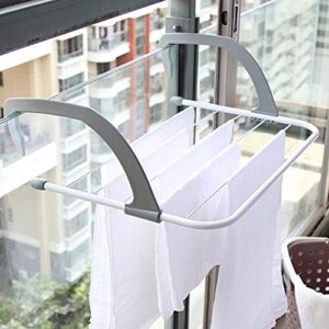 VTOSEN Convenient and Space-Saving Balcony Retractable Folding Clothes Drying Rack Versatile Indoor Outdoor Clothes Hanger