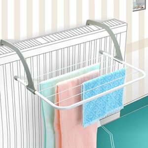 VTOSEN Convenient and Space-Saving Balcony Retractable Folding Clothes Drying Rack Versatile Indoor Outdoor Clothes Hanger