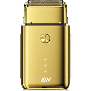 aidallswellup foil shavers men: all-metal housing foil shaver electric razor electric shavers maquina de afeitar para hombre shaving machines barber shaver foil razor golden dualfoil powerfoilpro x2