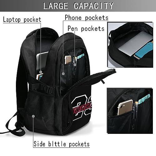 POYOMUK Basketball 23 Jordan Lightweight Backpack With Usb Charging Port Daypack Travel Rucksack