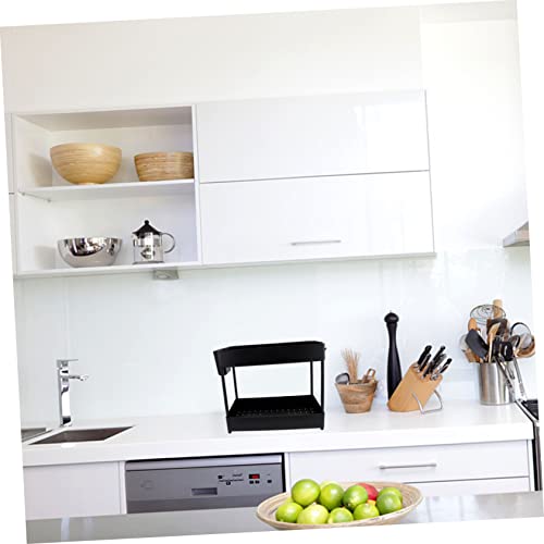 Cabilock Double Layer Kitchen Shelf Under Sink Rack Shower Storage Shelf Metal Organizer Shelf Desktop Organizer Shelf Storage Rack Storage Organizer Storage Holder