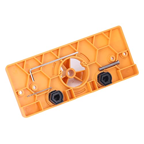 Hinge Drilling Hole Jig Concealed Hinge Hole Saw Jig,Hinge Jig Kit Hinge Jig kit Hinge Hole Cutter Hinge Hole Cutter ABS Tool (Yellow)