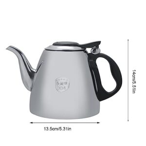 Tea Kettle Stovetop, 1.2l 1.5L Stainless Steel Stove top Teapot Tea Coffee Pot Kettle Heat Resistant Handle (1.2L)