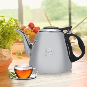 Tea Kettle Stovetop, 1.2l 1.5L Stainless Steel Stove top Teapot Tea Coffee Pot Kettle Heat Resistant Handle (1.2L)