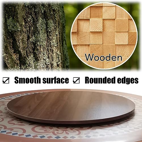 Lazy Susan Tabletop Wooden Turntable 20 24 28 32 36 39 Inch, 360 Degree Smooth Rotation Round Rotating Tray, Easy To Share Food Dining Table Rotating Plate