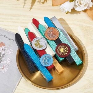 CRASPIRE Sunflower Wax Seal Stamp 25mm Removable Brass Head Retro Vintage Sealing Wax Stamp with Wooden Handle for Wedding Invitations Envelopes Christmas Thanksgiving Gift Packing