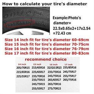 Surfer Dinosaur Tire Cover Spare Tire Type Cover Wheel Protectors Weatherproof Vinyl Leather for Truck, Trailer Rv, SUV 14 Inch