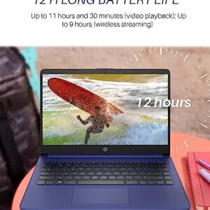 HP 2023 Newest 14" Thin and Light Laptop for Student and Business, Intel Celeron N4120, 16GB RAM, 320GB Storage (64GB eMMC+256GB Micro SD), 12H Long Battery, Win 11 Home S, Bundle with JAWFOAL