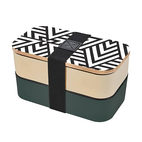 Printidea Adult Lunch Box, Bento Box, With Cutlery Set Of 3, 2 Compartments, Rectangular, Lunch Box For Adults