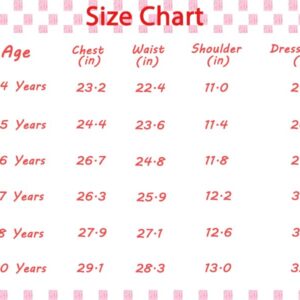 Girls Costume Dress Kids Cartoon Ruffle Sleeve Summer Outfit Birthday Party Gift Toy RA045XXL Pink