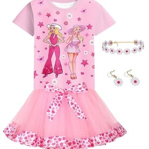 QUJQOM Costume Outfit Girls Kids Birthday Princess Tutu Dress with Necklace Earring Earring QM032XXL