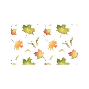 susiyo Doormat 30"x18" Autumn Bright Maple Leaves Non-Slip Indoor Entryway Door Mat (Rubber Backing)