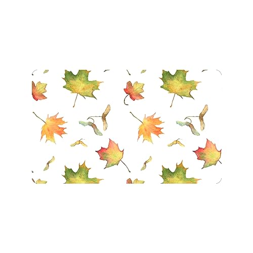 susiyo Doormat 30"x18" Autumn Bright Maple Leaves Non-Slip Indoor Entryway Door Mat (Rubber Backing)