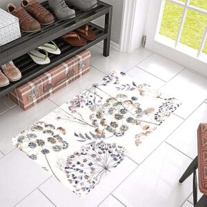 susiyo doormat 30"x18" abstract dandelion flower non-slip indoor entryway door mat (rubber backing)