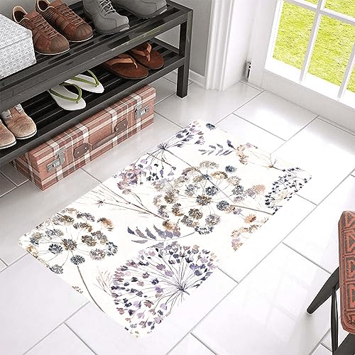 susiyo Doormat 30"x18" Abstract Dandelion Flower Non-Slip Indoor Entryway Door Mat (Rubber Backing)