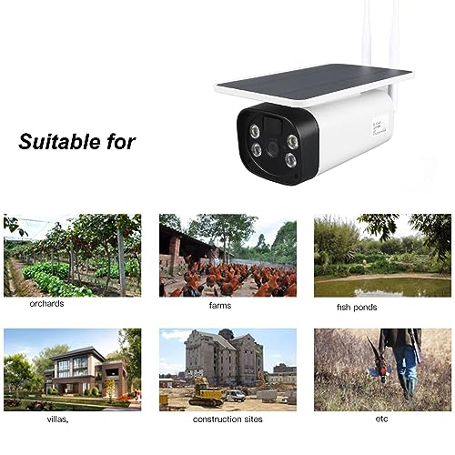 Dioche Wireless WiFi HD Full Color Night Solar Security Camera IP67 Waterproof Outdoor Surveillance