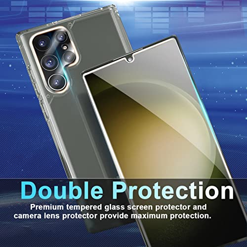 kogi Galaxy S23 Ultra Screen Protector [2+2 Pack] Camera Lens Protector, Fingerprint Unlock Support, HD Tempered Glass, Touch Sensitive, Anti Scratch, for Samsung S23 Ultra 5G Glass Screen Protector