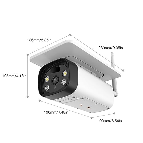 LUCKDANO Wireless Solar Security Camera, WiFi Full Color HD Night IP67 Waterproof Outdoor Surveillance Camera