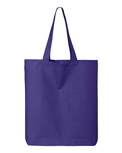 shop4ever Orange Jack O' Lantern Pumpkin Face Halloween Trick or Treat Eco Cotton Tote Reusable Shopping Bag Purple ECO 1