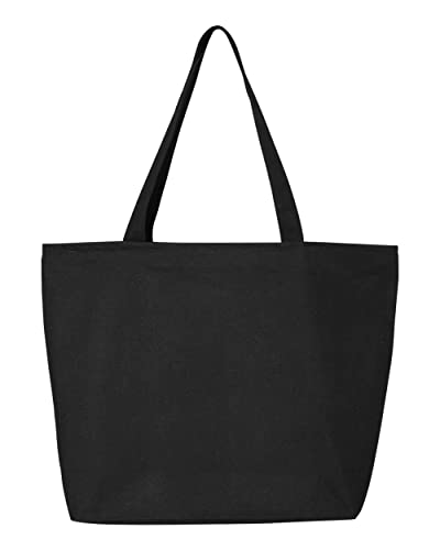 shop4ever Orange Jack O' Lantern Pumpkin Face Halloween Trick or Treat Heavy Canvas Tote with Zipper Reusable Shopping Bag Black ZIP 1