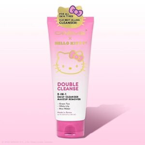 The Crème Shop x Hello Kitty Kawaii Klean Vault: Klean Beauty Skincare with Facial Cleanser, Strawberry Milk Toner, Pink Water Crème, Brightening Serum for Pure K-Beauty Experience