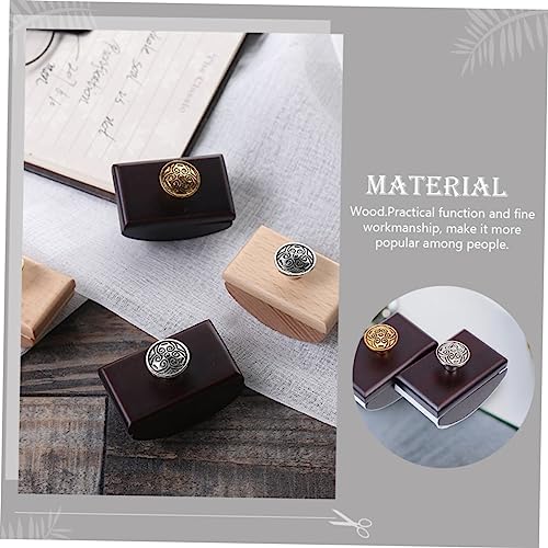 Tofficu Ink Absorber Leather Tooling Desktop Desk Embosser Stamp Wood Rocker Blotter Ink Blotter Paper Portable Desk Table Office Ink Quick-Drying Tools Ink Quick-Drying Stamp Wooden Pen