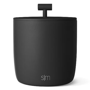 Simple Modern Vacuum Insulated Ice Bucket with Lid and Scoop | For Cocktail, Champagne, Wine, Beer, & Hosting | Stainless Steel 100oz Capacity for Large Parties | Rocks Collection | Midnight Black