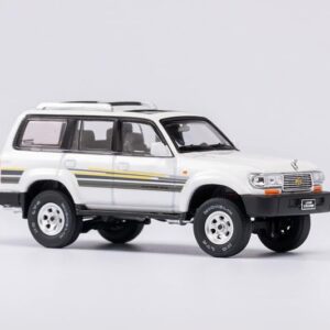 FloZ for KengFai for Toyota for Land Cruiser for LC80 Off-Road Vehicle Pearl White Regular 1:64 Truck Pre-Built Model