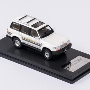 FloZ for KengFai for Toyota for Land Cruiser for LC80 Off-Road Vehicle Pearl White Regular 1:64 Truck Pre-Built Model