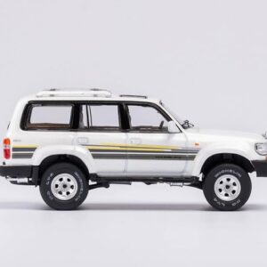 FloZ for KengFai for Toyota for Land Cruiser for LC80 Off-Road Vehicle Pearl White Regular 1:64 Truck Pre-Built Model