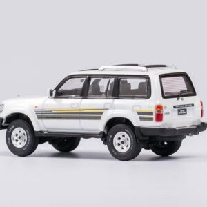 FloZ for KengFai for Toyota for Land Cruiser for LC80 Off-Road Vehicle Pearl White Regular 1:64 Truck Pre-Built Model