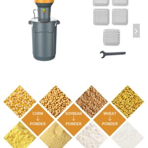 Electric Corn Grinder Grain Mill,1300W 110V Wheat Grinder,Feed Cereals Crusher Flour Mill Grinder 13.2Gallons (50L)