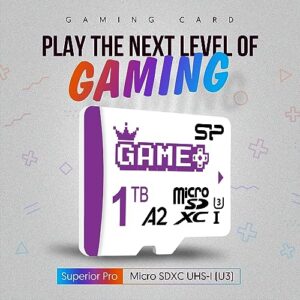 Silicon Power 1TB Superior Gaming Micro SDXC UHS-I (U3), V30 4K A2,High Speed MicroSD Card with Adapter, Design for Steam Deck, ROG Ally and Nintendo-Switch