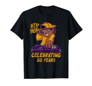 50th anniversary black history dj dance rapper hip hop music t-shirt