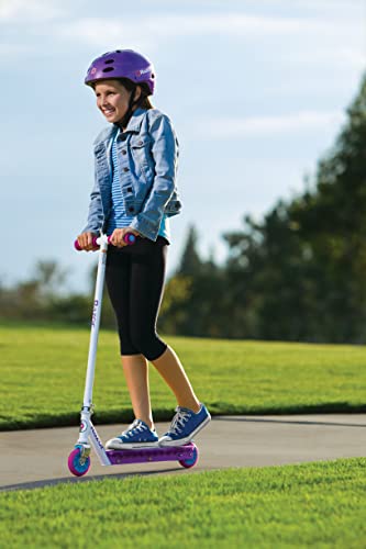 Razor Party Pop Kick Scooter for Kids Ages 6+ - 12 Multi-Color LED Lights, Urethane Wheels & A5 Lux Kick Scooter for Kids Ages 8+ - 8 Urethane Wheels, Anodized Finish Featuring Bold