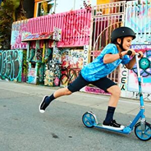 Razor Party Pop Kick Scooter for Kids Ages 6+ - 12 Multi-Color LED Lights, Urethane Wheels & A5 Lux Kick Scooter for Kids Ages 8+ - 8 Urethane Wheels, Anodized Finish Featuring Bold