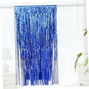 VOSAREA 1 Pack 2 Sets Gold foil Curtain Tassel Curtains Fringe Curtain Tassel Trim Party Curtain Tassel Metallic Tinsel Backdrop rain Curtain Tassel Backdrop Curtain Wedding Metallic line