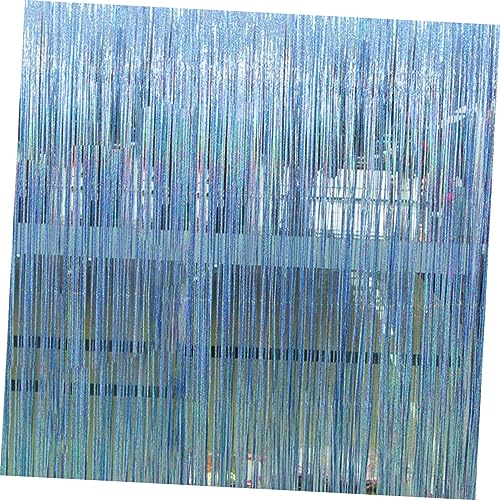 VOSAREA 1 Pack 2 Sets Foil Fringe Curtains Background rain Curtain Fringe Curtain Backdrop Gold foil Curtain Glitter Curtains Tassel Trim Party rain Curtain rain Curtain Background Metal