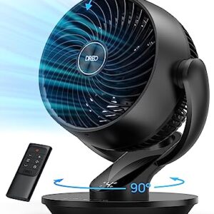 Dreo Smart Tower Fan WiFi Voice Control, Compatible with Alexa/Google & Table Fans for Home Bedroom, 9 Inch Quiet Oscillating Floor Fan with Remote, Air Circulator Fan