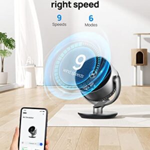 Dreo Smart Fans for Bedroom, 11 Inch, 25dB Quiet DC Room Fan with Remote, 120°+90° Oscillating Fan & Tower Fan 42 Inch Pilot Max, 2023 Upgraded Smart Fans for home