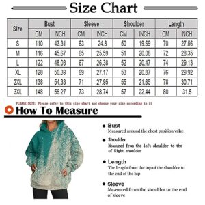 LTTVQM Hoodie for Women Long Sleeve Drawstring Hoodie Pullover Sport Casual Winter Sweatshirt with Pocket Hoods Tie Dye Gradient Sweatshirt to Wear with Leggings Blusas De Mujer Red XL