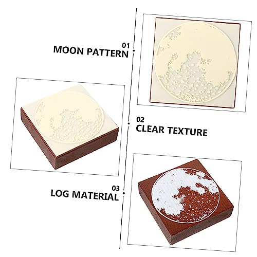 TEHAUX Lunar Wooden Seal Plant Kits for Wood Decor Plant Decorations Botanical Decor Rubber Alphabet Stamps for Rubber Stamps for Crafting Stamps Kit Hand Account Stamps