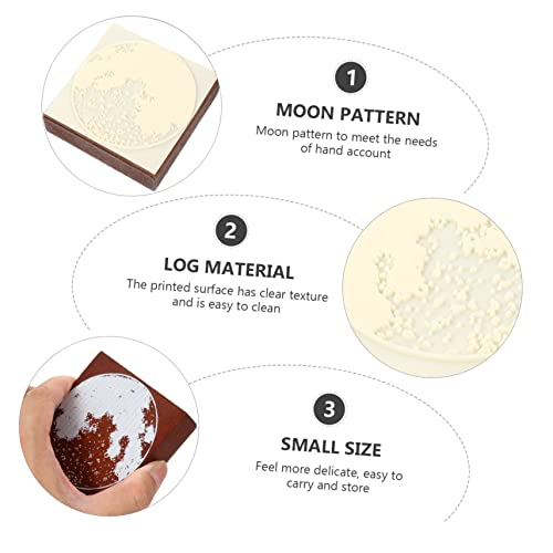 TEHAUX Lunar Wooden Seal Plant Kits for Wood Decor Plant Decorations Botanical Decor Rubber Alphabet Stamps for Rubber Stamps for Crafting Stamps Kit Hand Account Stamps