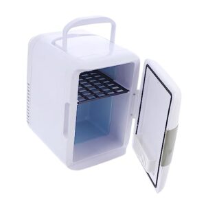 bestoyard car refrigerator personal fridge cooler mini bar beer fridge thermoelectric cooler picnic beverage cooler storage fridge ac personal refrigerator portable abs drinks office white