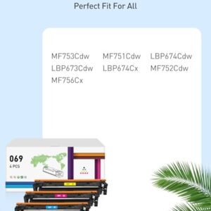 069 Toner Cartridge Replacement, Compatible for Canon LBP670C LBP673CDW MF750C MF751CDW MF752CDW MF753CDW/MF754CDW MF755CDW MF750C Printers