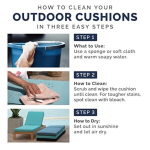 Arden Selections Modern Outdoor Dining Chair Cushion 20 x 20, Clark Blue