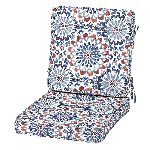 Arden Selections Modern Outdoor Dining Chair Cushion 20 x 20, Clark Blue