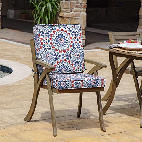 Arden Selections Modern Outdoor Dining Chair Cushion 20 x 20, Clark Blue