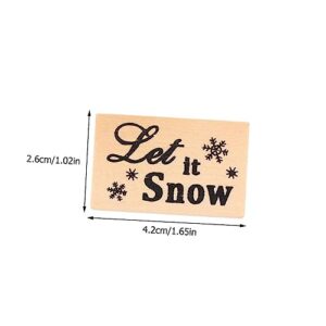 NOLITOY 3pcs Christmas Snowflake Stamp Art Craft Stamp Wooden Christmas Stamp DIY Scrapbook Wooden Stamps Wood Snow Seal Christmas Diary Stamp Diary Scrapbook Stamp self Made The Sign